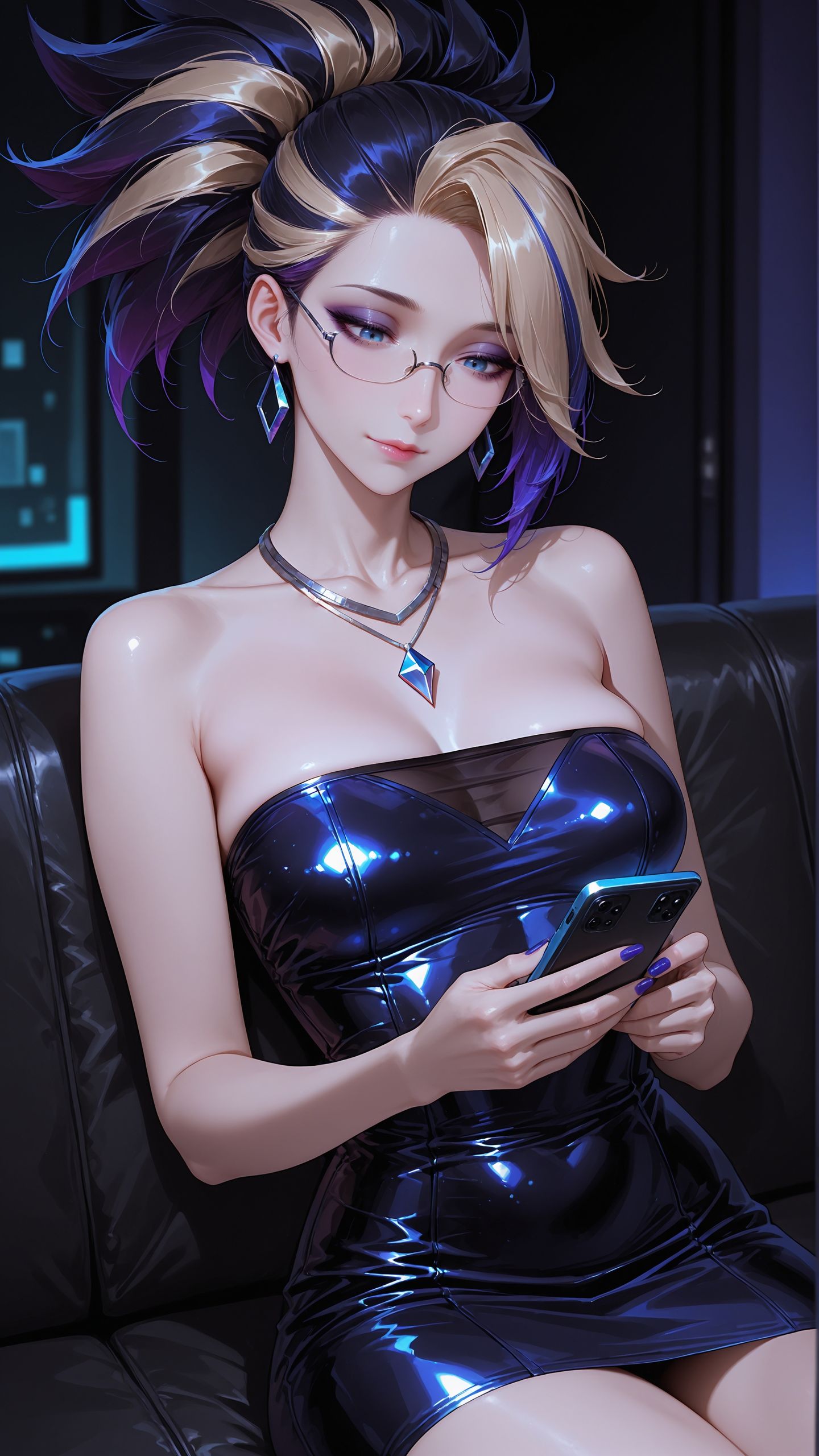 英雄联盟kda 阿狸 卡莎 御姐 ai绘画壁纸 | 皮皮兔动漫